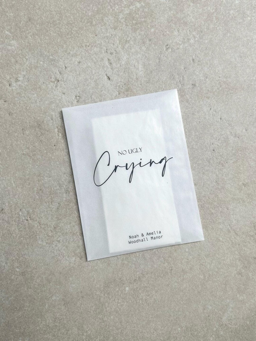 Personalized Wedding Tissue Packets: Happy Tears, Any Design - Etsy