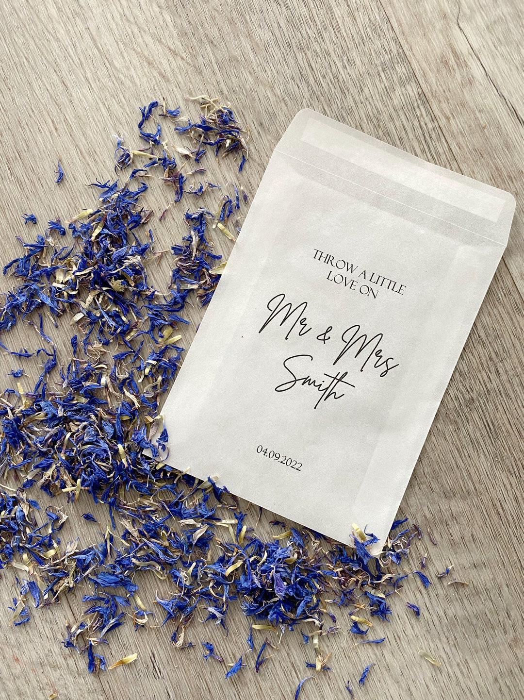 Any Design Personalised Biodegradable Wedding Confetti Packs Happy ...