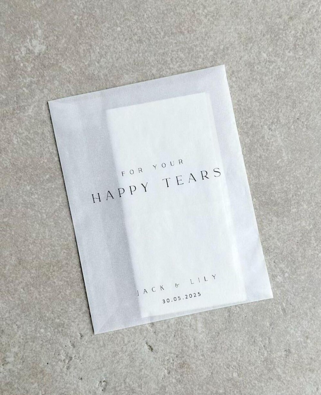 Personalised Wedding Tissue Packets: Happy Tears Confetti Packs - Etsy