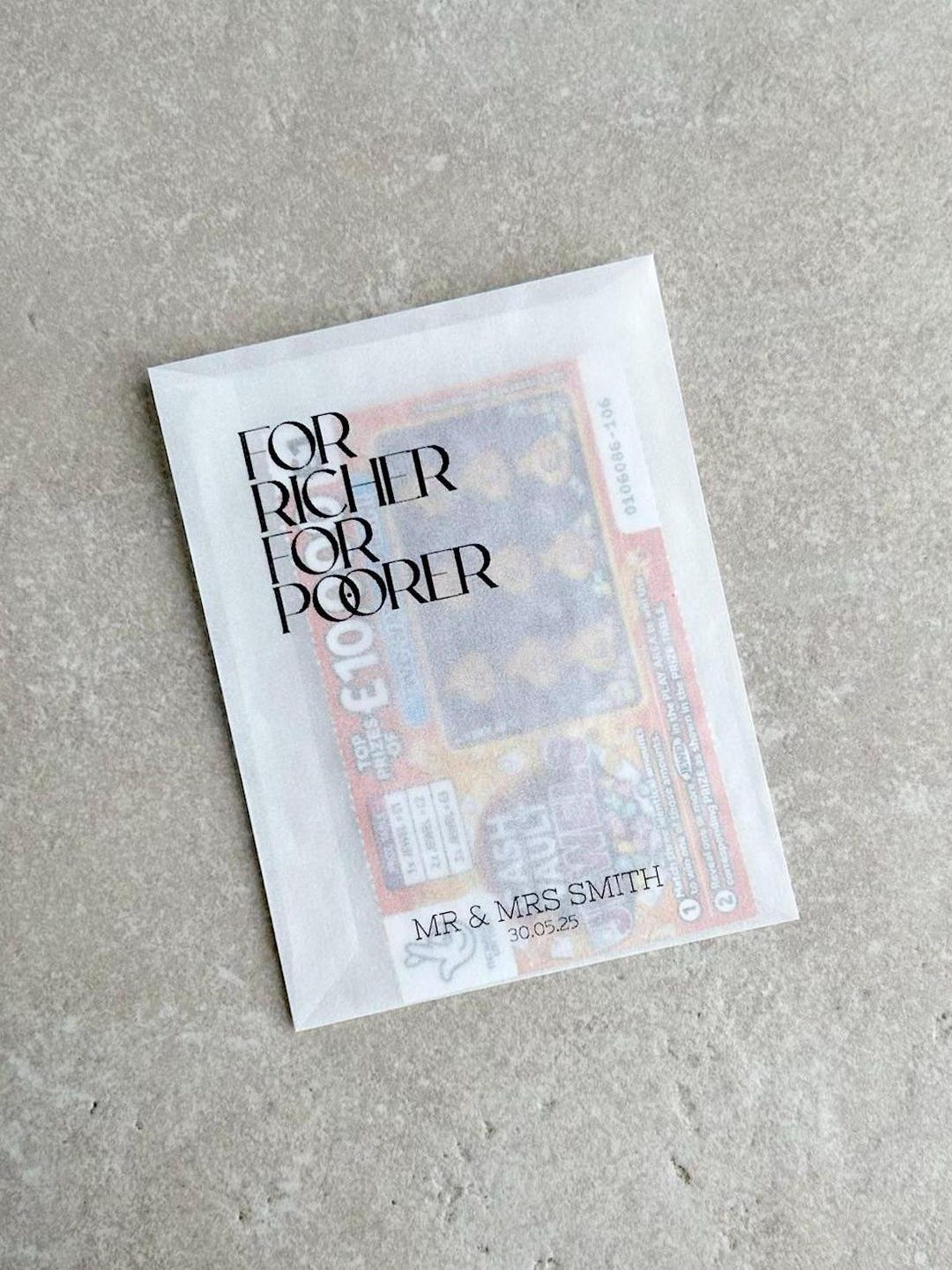 Any Design Personalised Wedding | Personalised Wedding Scratch Card ...