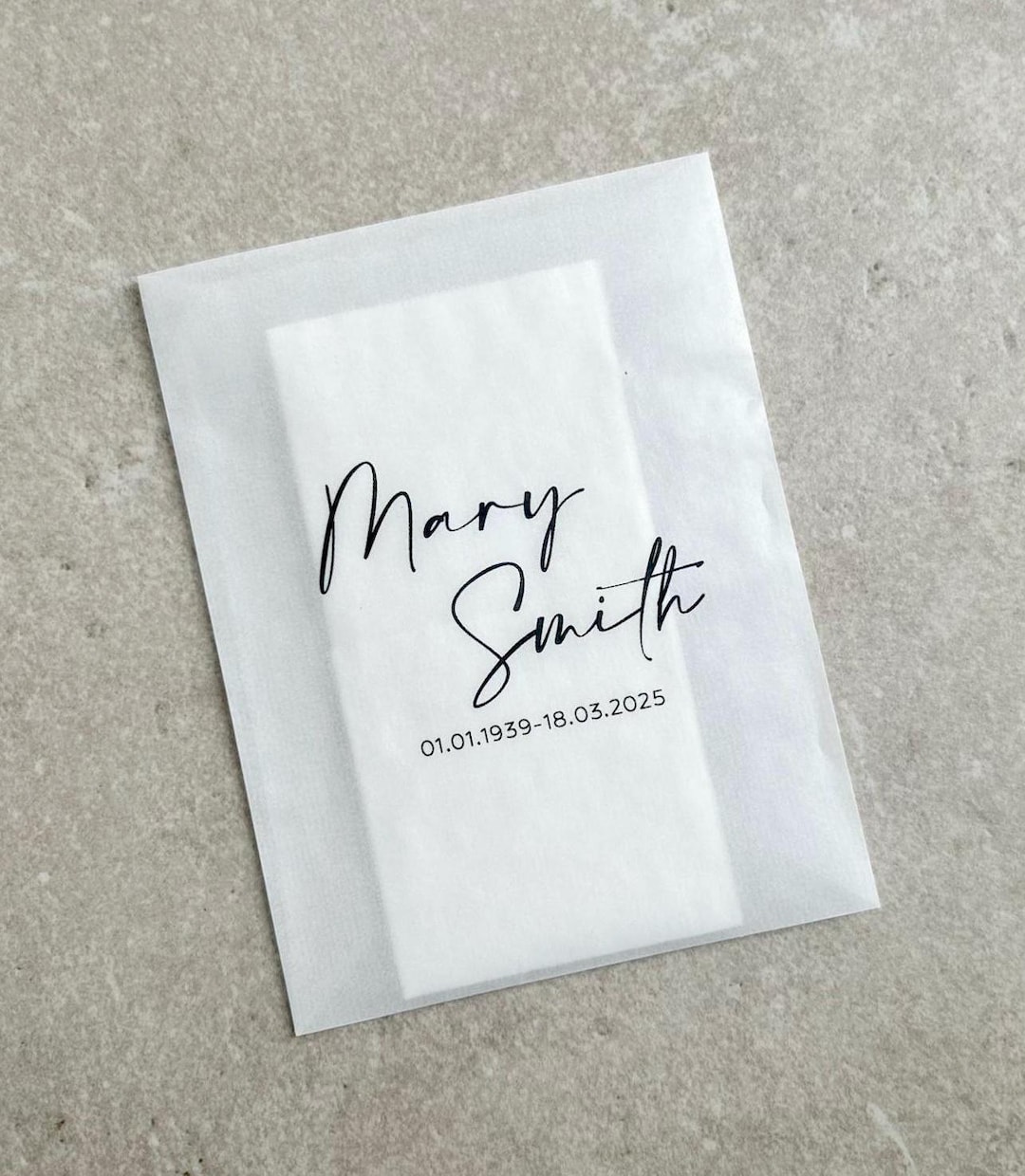 Personalised Funeral Tissue Packets: Memorial Favour - Etsy