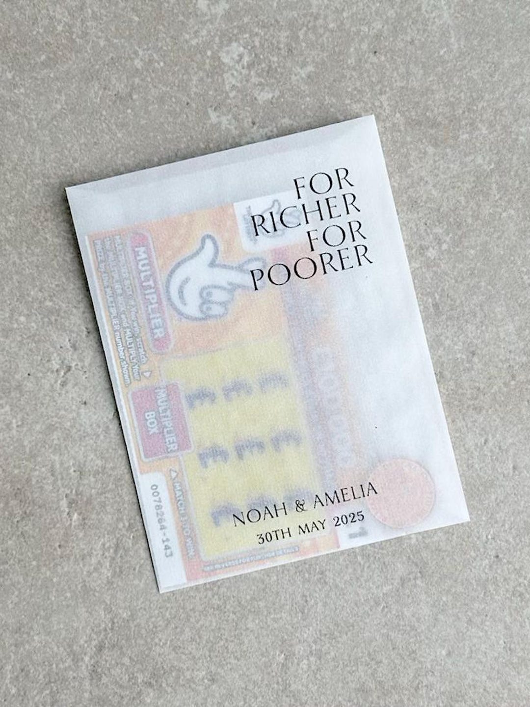 Any Design Personalised Wedding | Personalised Wedding Scratch Card ...