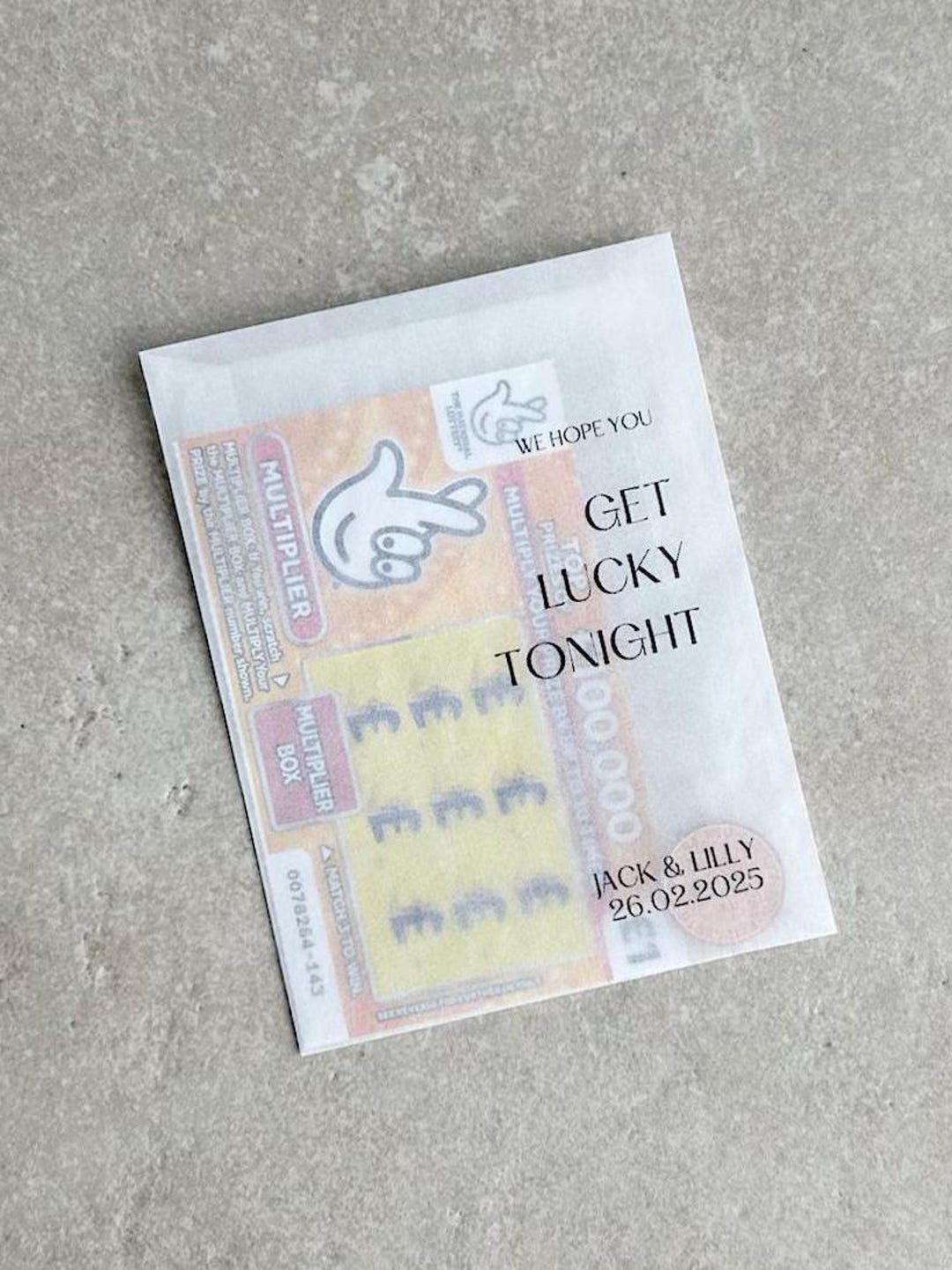 Any Design Personalised Wedding | Personalised Wedding Scratch Card ...