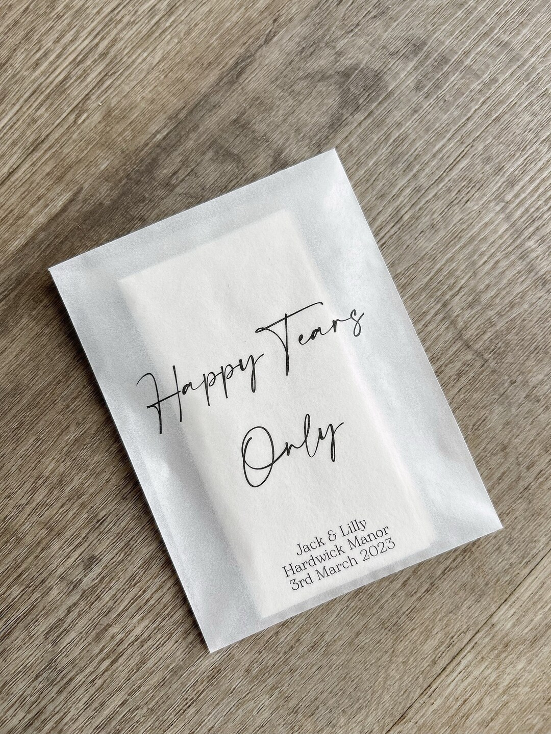 Any Design Personalised Wedding Tissue Packs Personalised Wedding ...