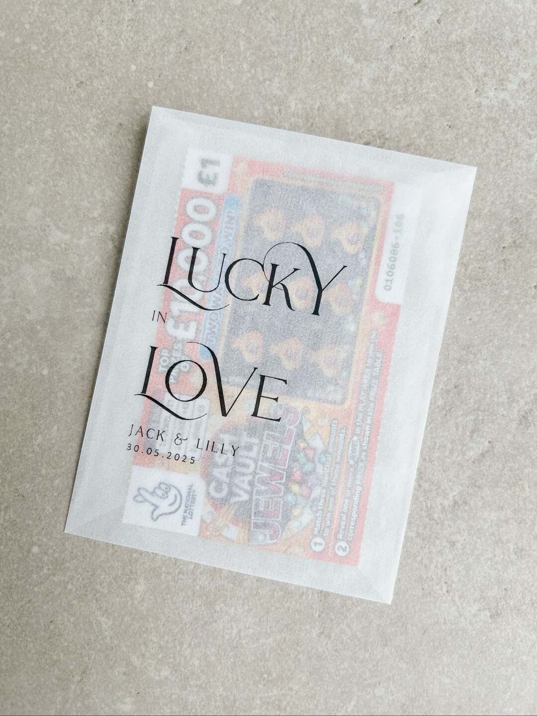 Any Design Personalised Wedding Personalised Wedding Scratch Card ...