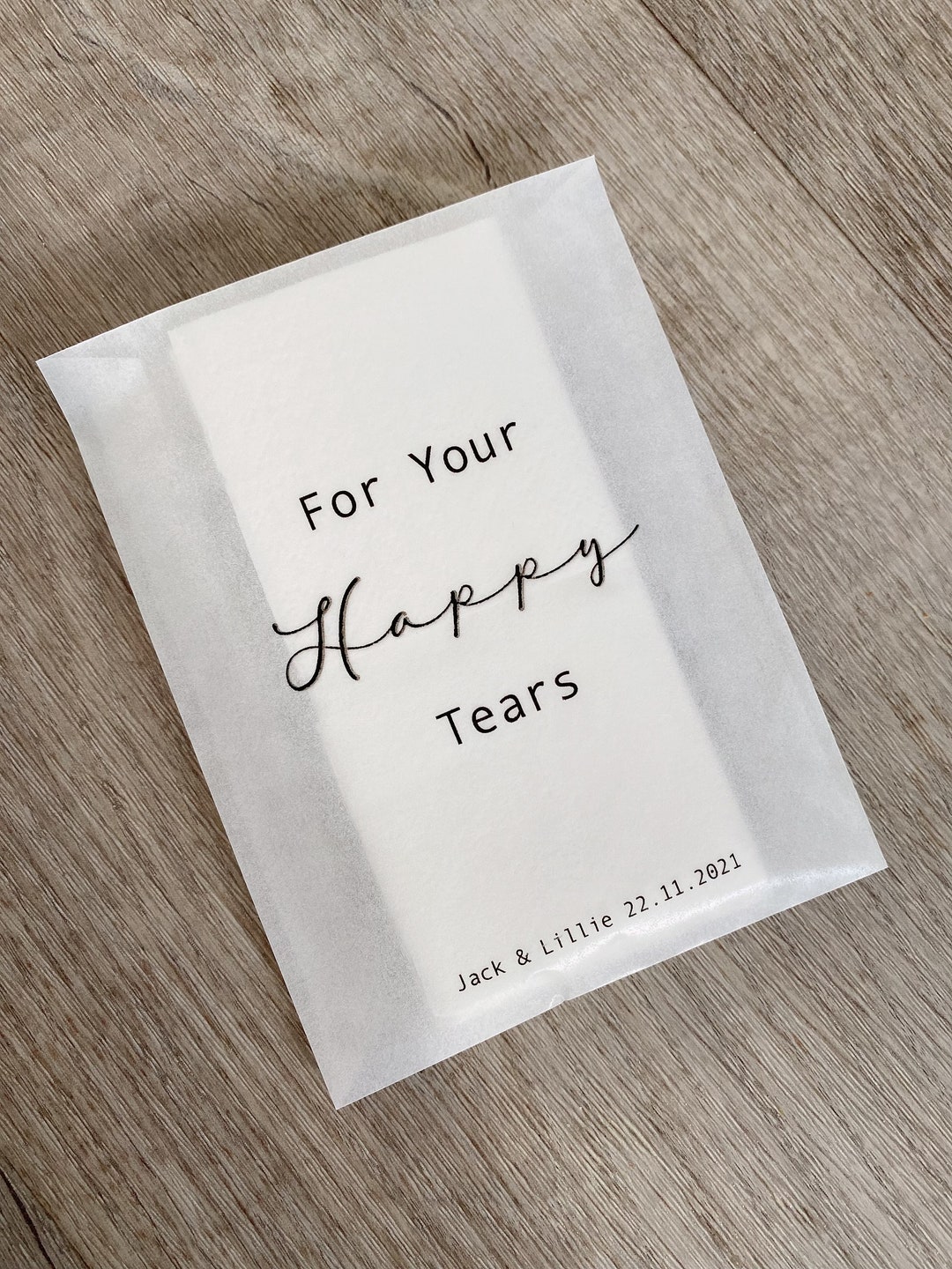 Any Design Personalised Wedding Tissue Packs Pre-filled With Tissues ...