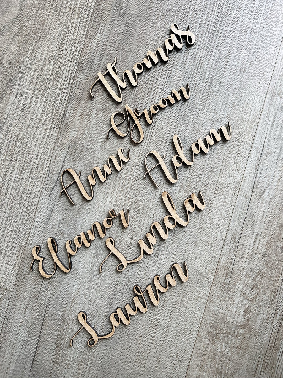 Cualquier fuente 40 mm Nombres de lugares de madera / Ajustes / Nombres ...