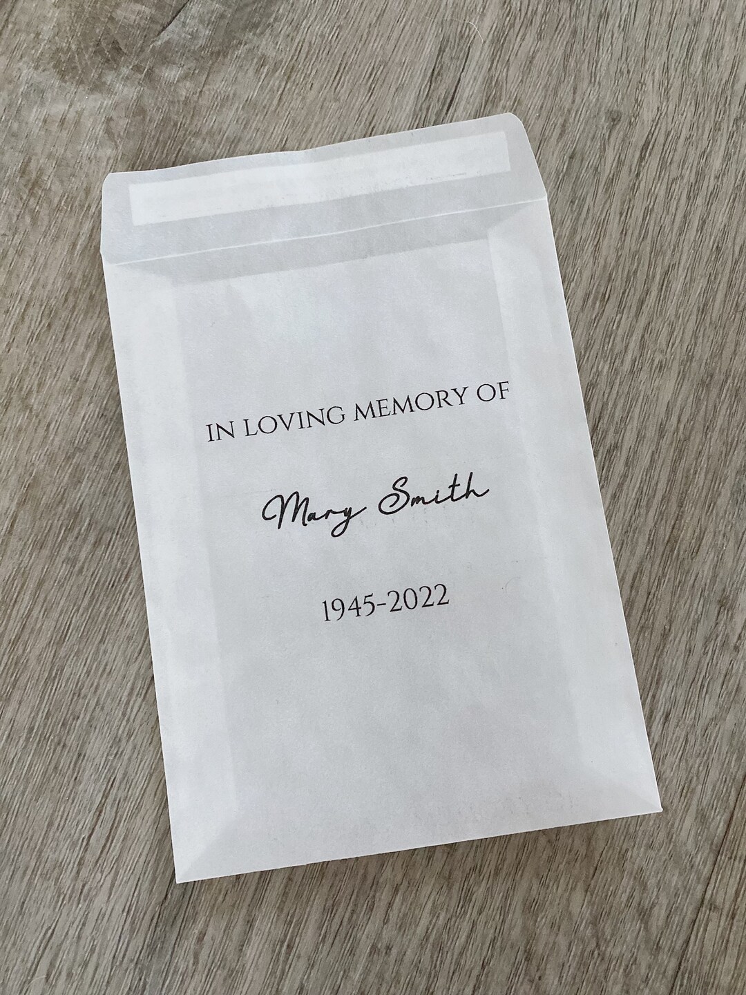 Personalised Funeral Tissue Packets | Memorial Tissues Bags - Etsy