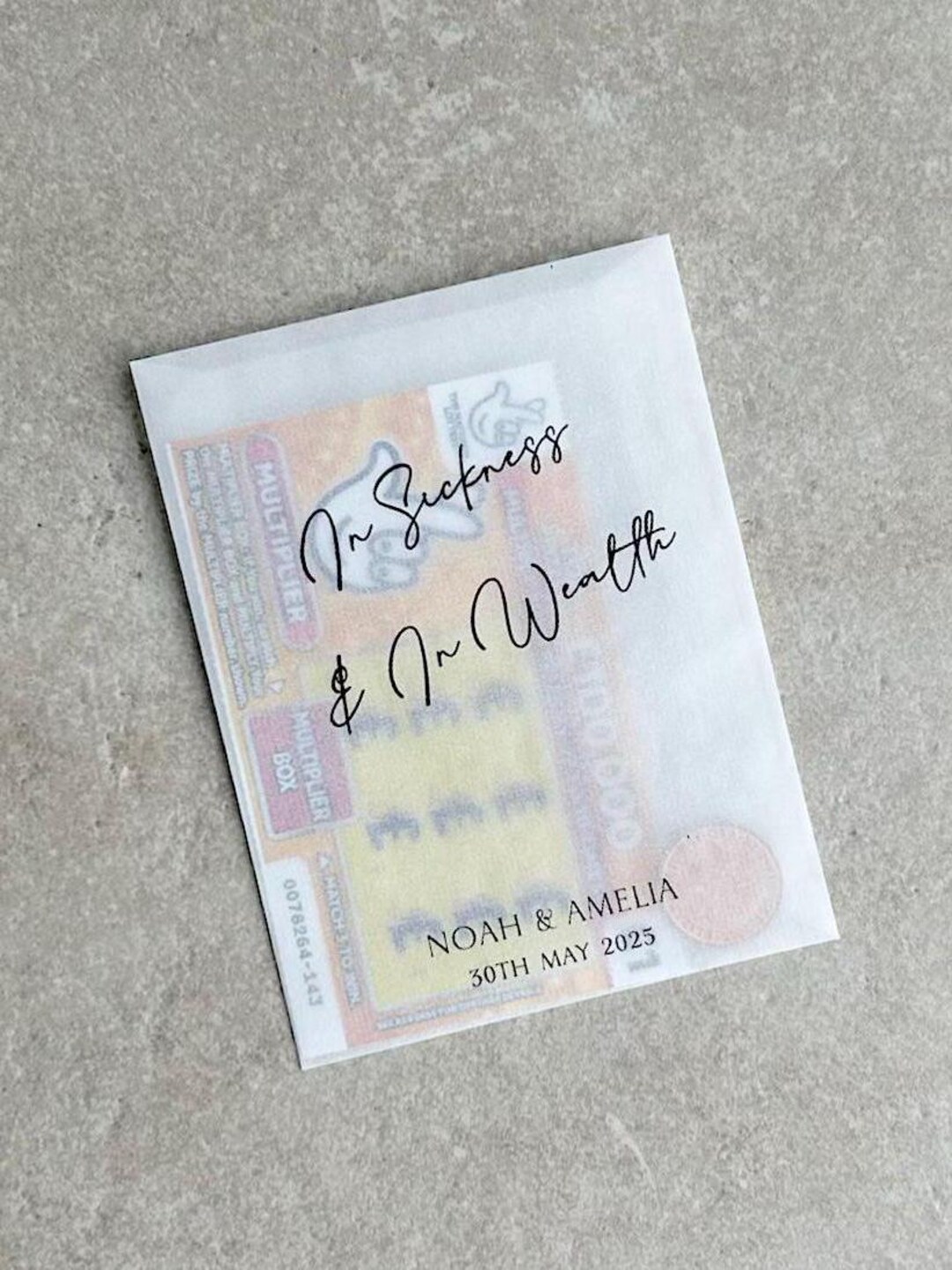 Any Design Personalised Wedding | Personalised Wedding Scratch Card ...