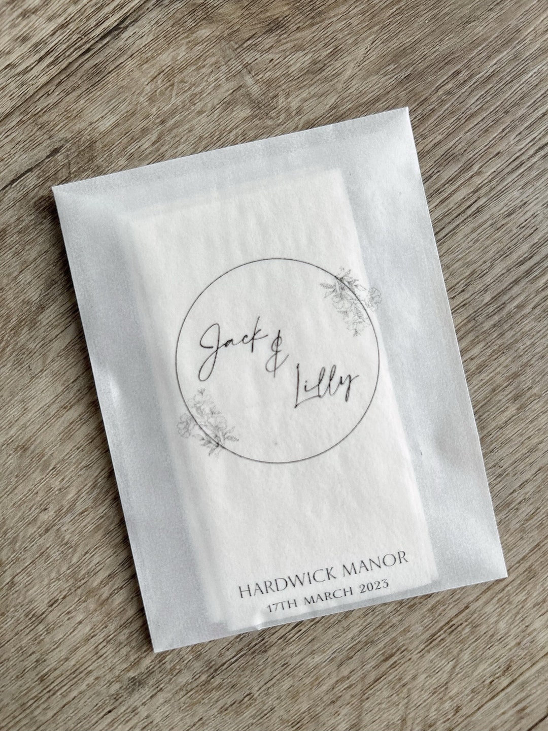 Any Design Personalised Wedding Tissue Packs Personalised Wedding ...