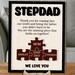 Personalized Stepped up Dad Wooden Sign Gift, Stepdad Presents, Puzzle ...