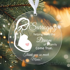 Surrogate Ornament, 2024 Christmas Ornament for Gestational Carrier ...