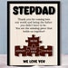 Personalized Stepped up Dad Wooden Sign Gift, Stepdad Presents, Puzzle ...