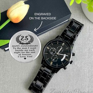 25th Wedding Anniversary Gift for Husband, to My Men Partner ...