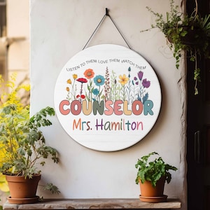 Guidance Counselor Personalized Sign, School Counselor Office Sign ...