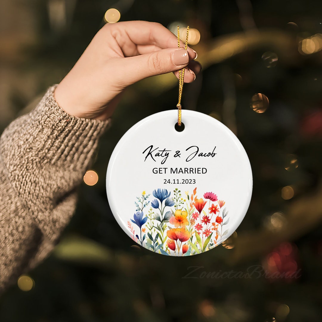 Personalized Get Married Ornament for Couple, Mr & Mrs Ornament, Our ...