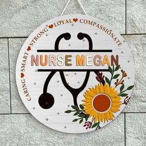 Personalized Nurse Door Hanger, Special Gift for New Nurse, Nurse Door ...