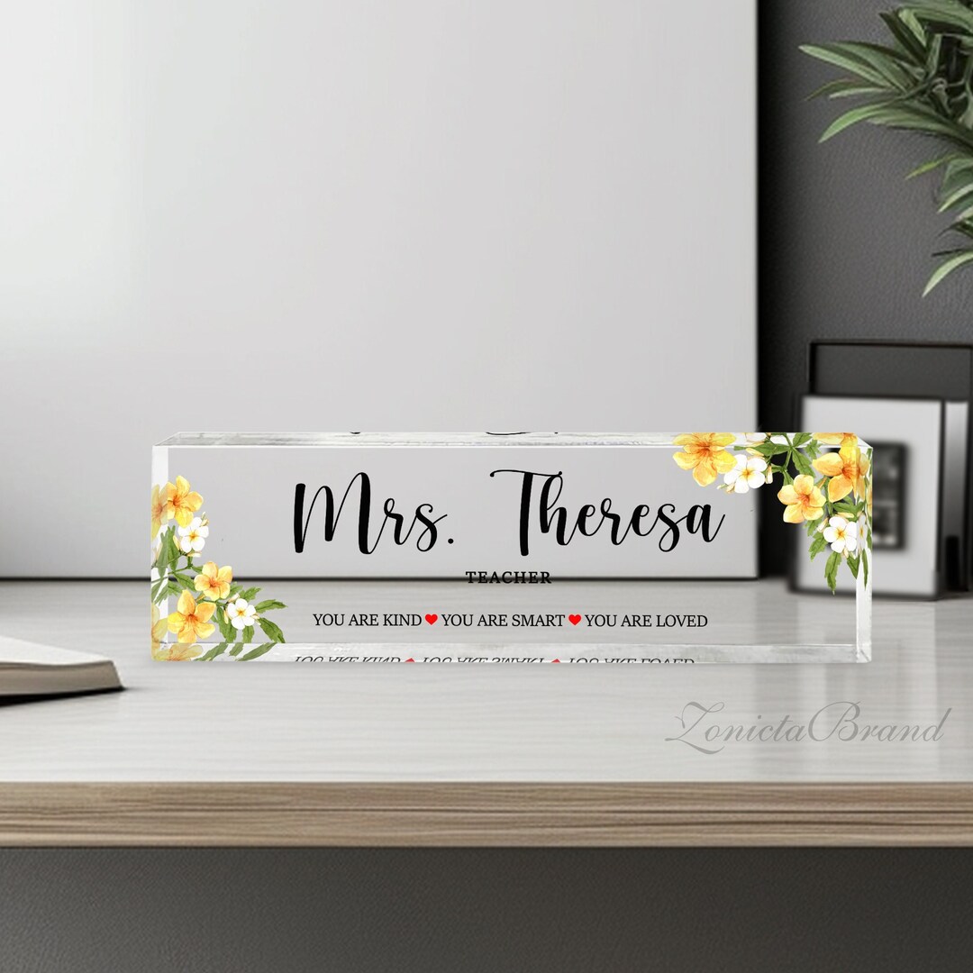 Custom Name and Job Title Desk Plaque, Personalized Desk Name Plate ...
