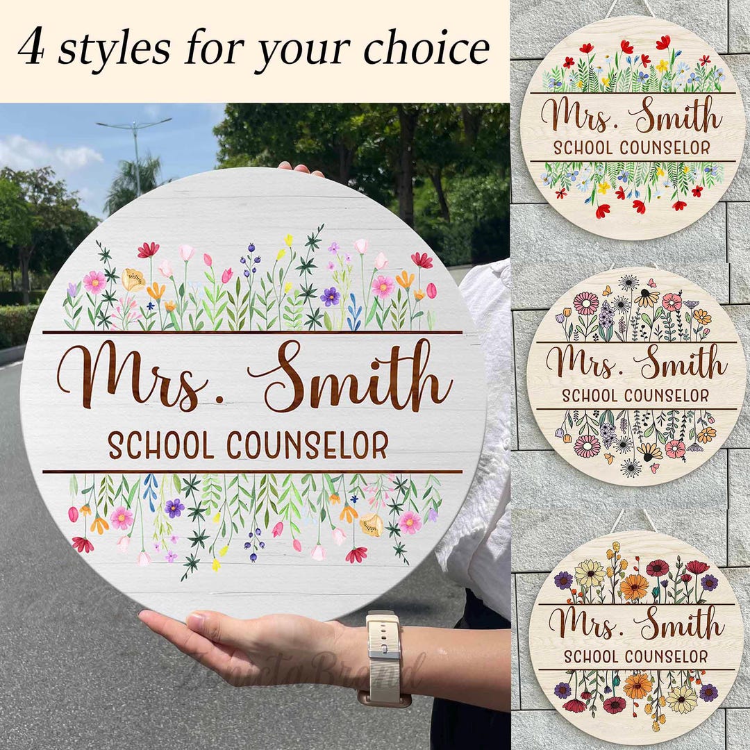School Counselor Office Sign, Personalized School Counselor Door Sign ...