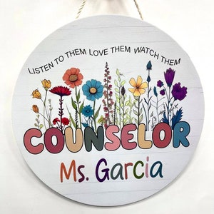 Guidance Counselor Personalized Sign, School Counselor Office Sign ...