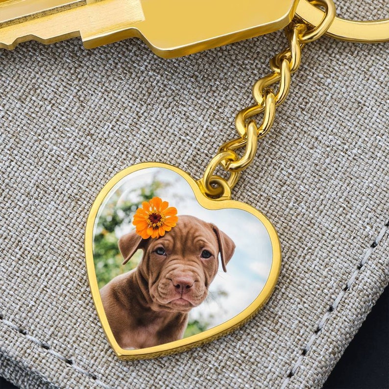 Dog Memorial Keychain Unique Photo Keychain With Pet Memorial | Etsy