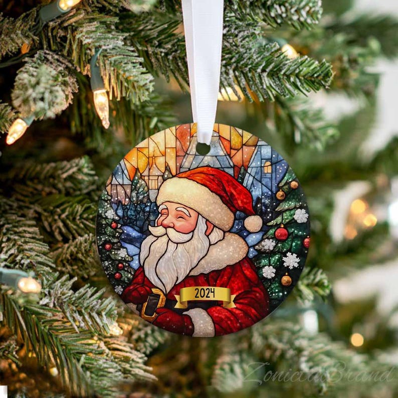 Santa Claus Christmas 2024 Ornament, Christmas Decoration, Holiday Gift ...