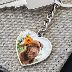 Dog Memorial Keychain, Unique Photo Keychain With Pet Memorial Gift ...