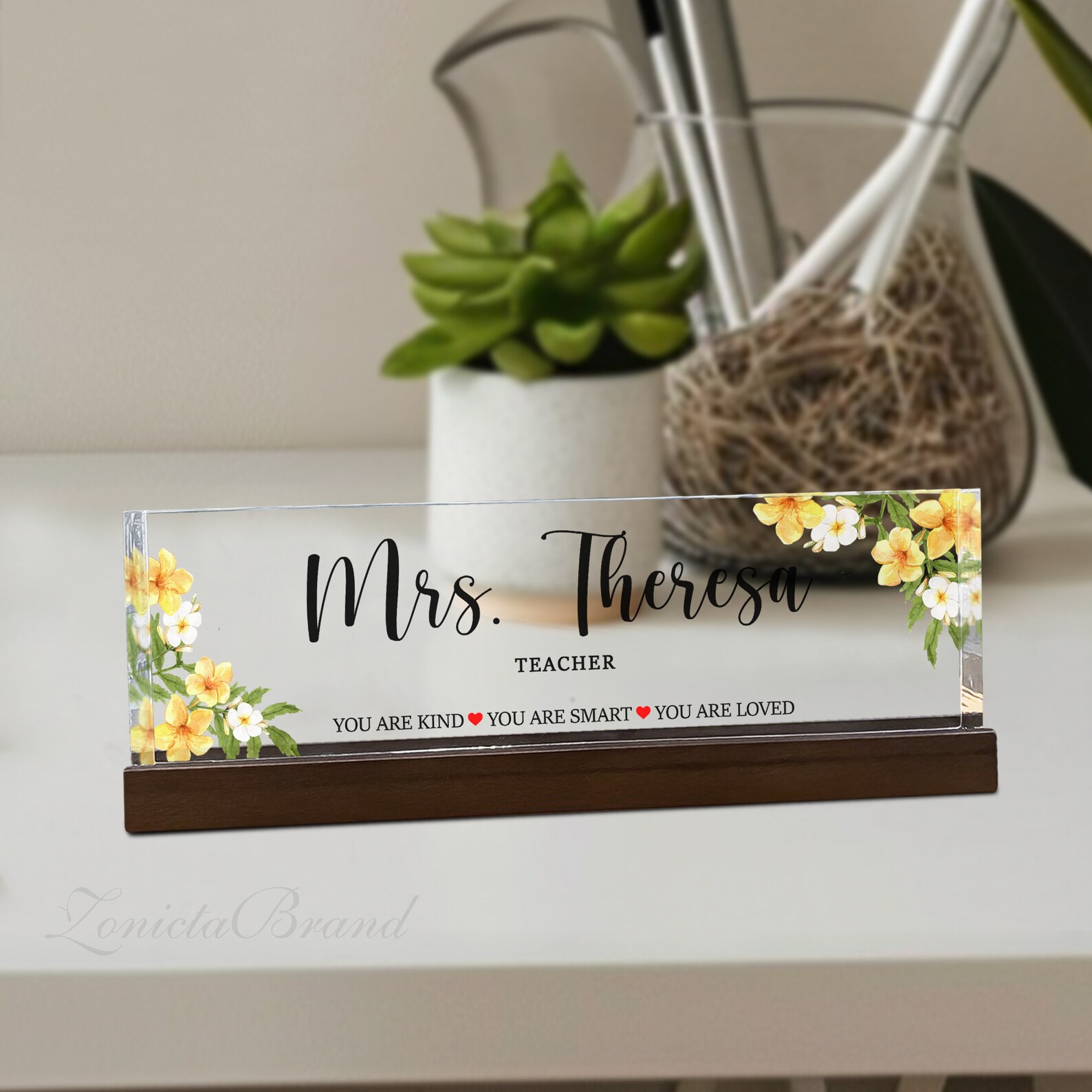 Custom Name and Job Title Desk Plaque, Personalized Desk Name Plate ...