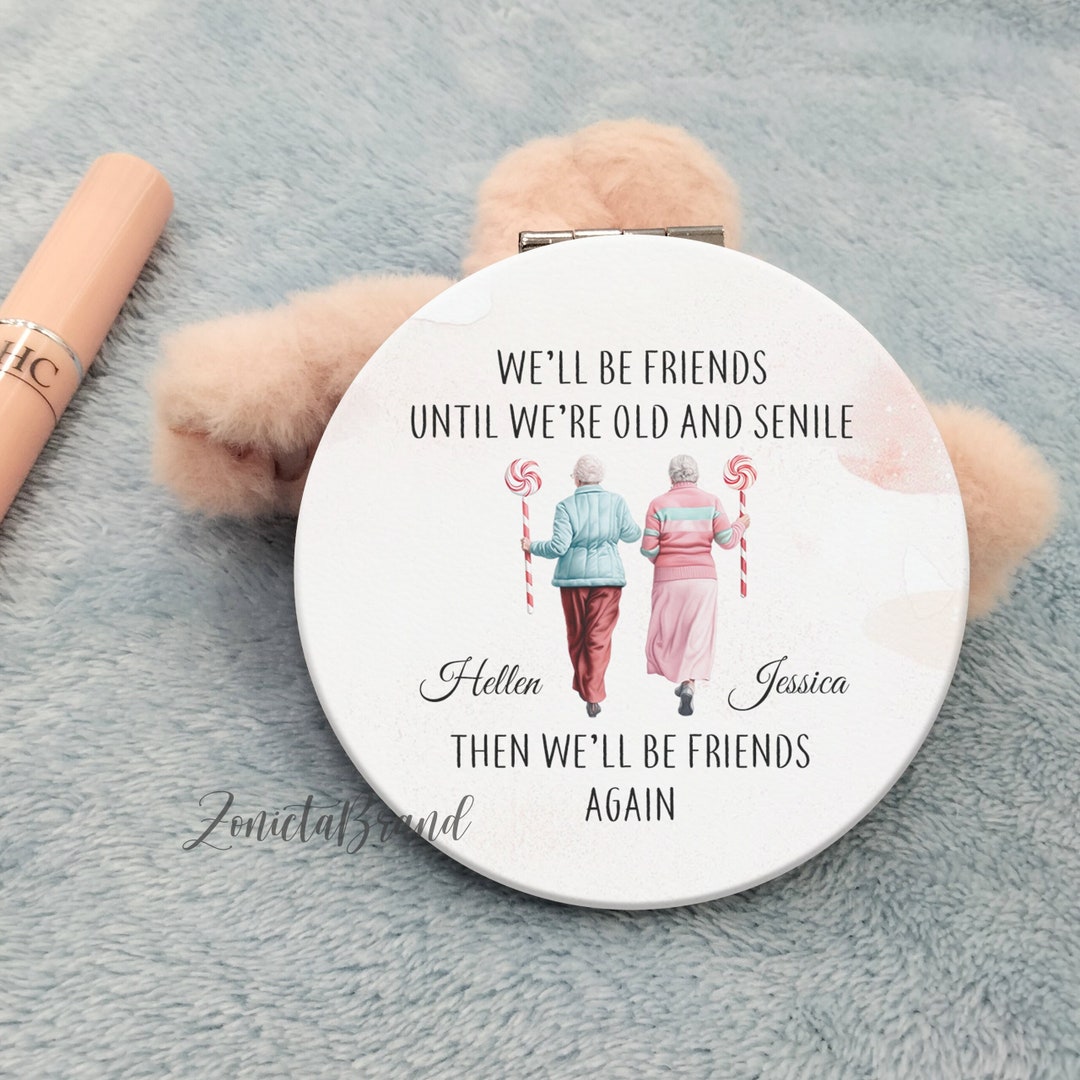 Personalized Best Friend Valentine Compact Mirror, Friendship Mirror ...
