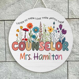Guidance Counselor Personalized Sign, School Counselor Office Sign ...