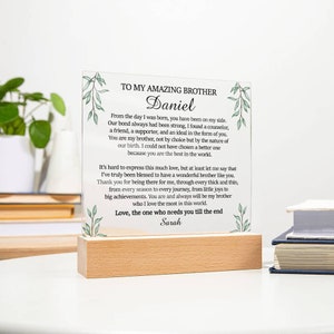 Personalized Plaque for Brother, Sentimental Gift for Brother From ...