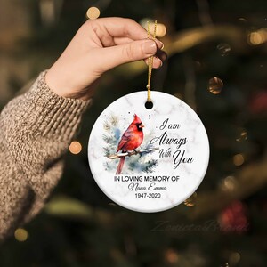 Personalized Memorial Cardinal Ornament Christmas Cardinal in - Etsy