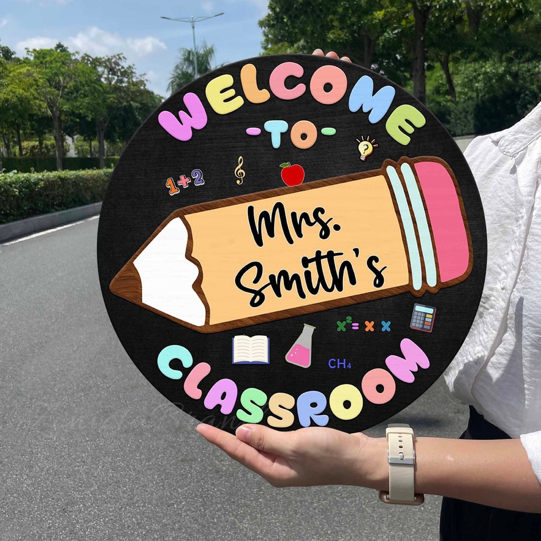 Personalized Teacher Door Sign, Everyone Deserves A Voice Sign, Speech ...