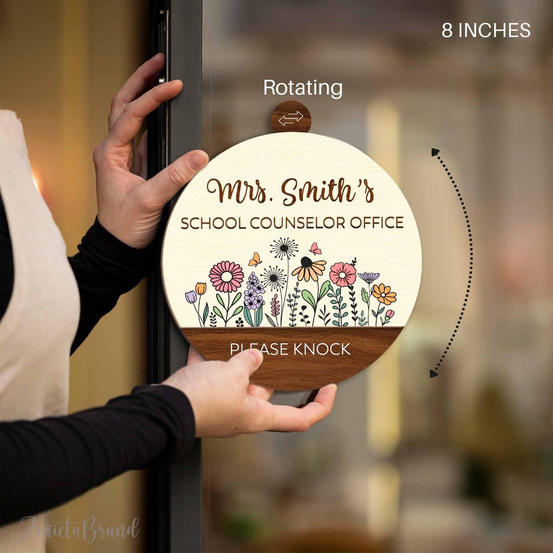 Personalized School Counselor Office Spinner Sign, School Counselor ...