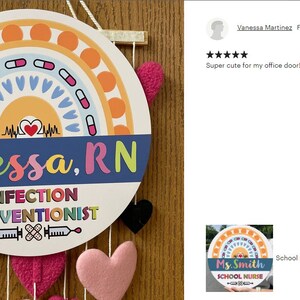 School Nurse Door Sign, Nurse Personalized Sign, New Nurse Gift, School ...