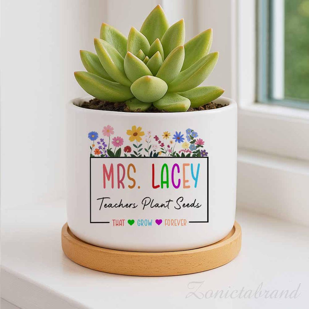 Custom Teacher Plant Pot, Teacher Appreciation Gift, Personalized ...