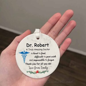 Thank You Ornament Gift for Doctor, Doctor Appreciation Gift, Doctor ...