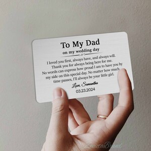 Father of the Bride Insert Wallet Card Gift From Daughter, Father of ...
