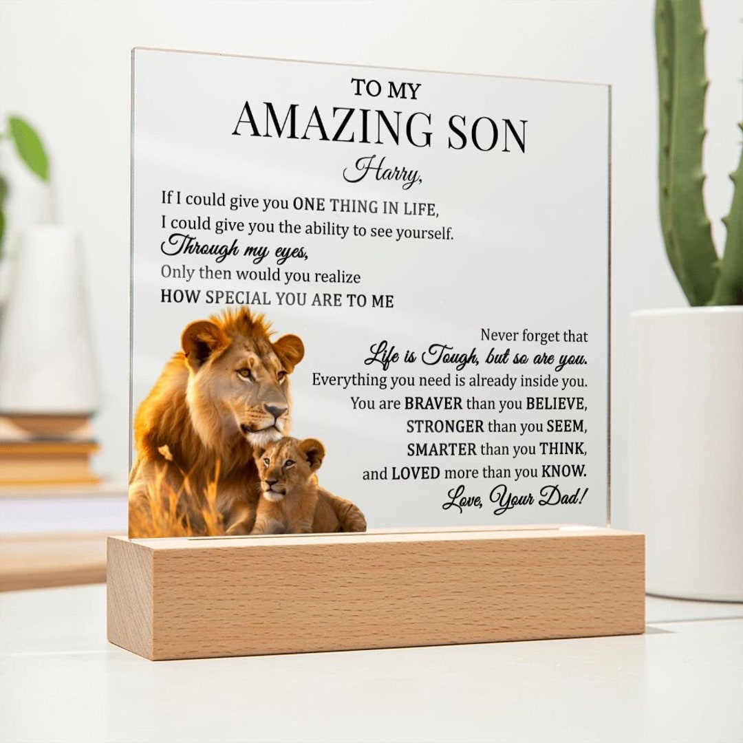 To My Amazing Son Acrylic Plaque Gift From Dad/mom, Special Gift for ... To My Amazing Son Acrylic Plaque Gift From Dad/mom, Special Gift for ...
