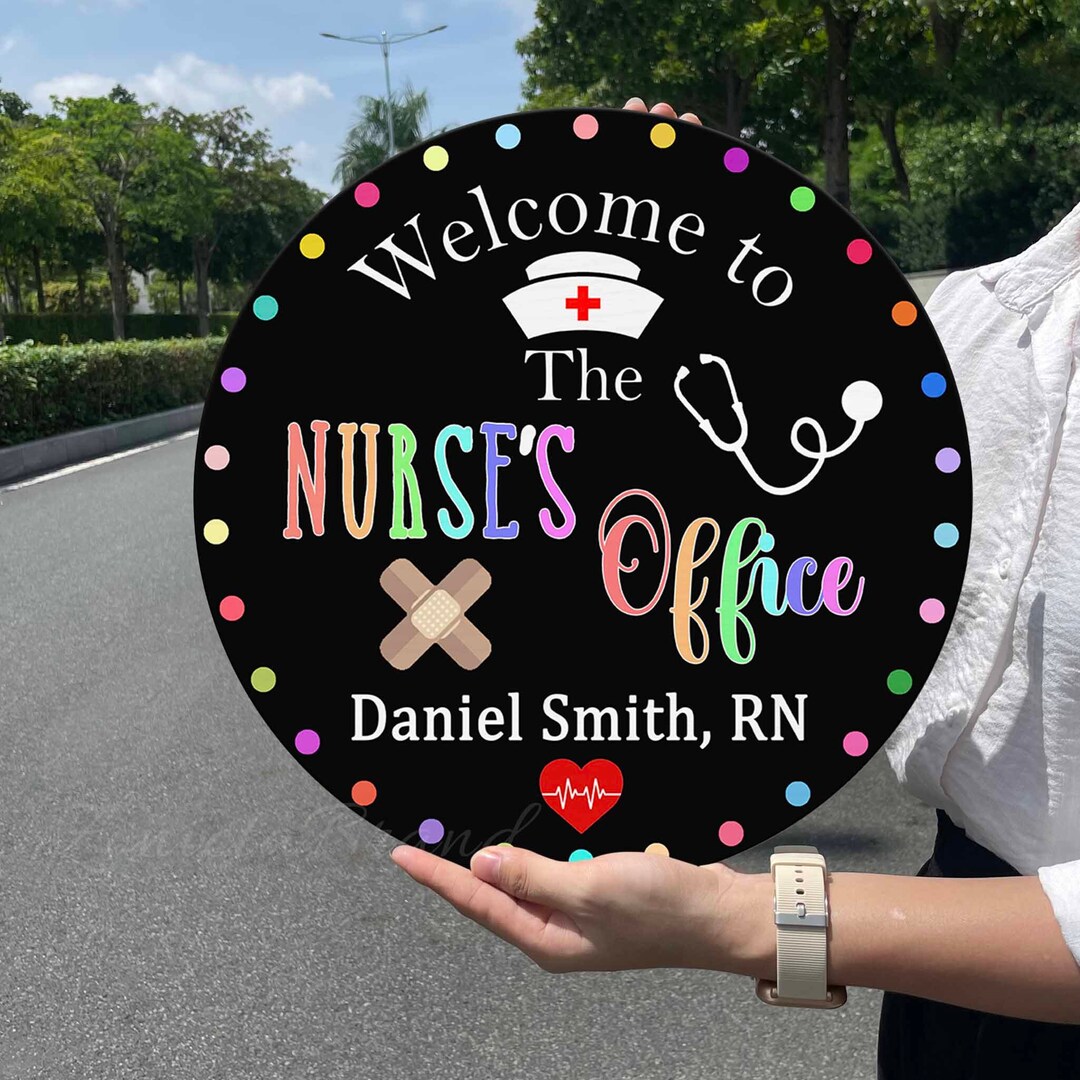 Personalized Nurse Office Door Hanger, Custom Door Sign for Nurse ...