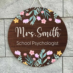 School Psychologist Door Sign, Personalized School Psychologist Door ...