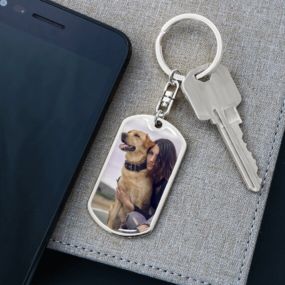 Dog Memorial Keychain Unique Photo Keychain With Pet Memorial | Etsy