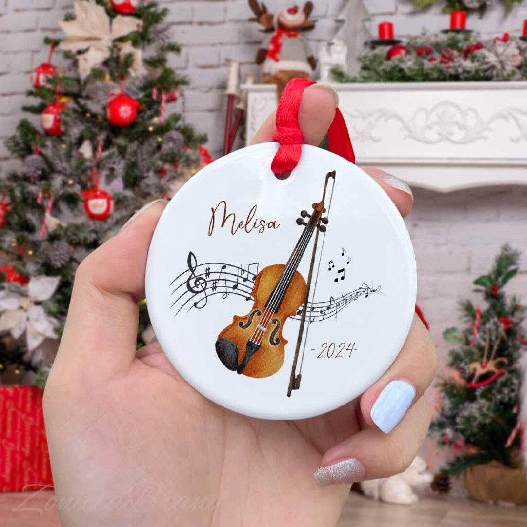 Violin Christmas Ornament, Personalized Violin Player Ornament, Xmas ...