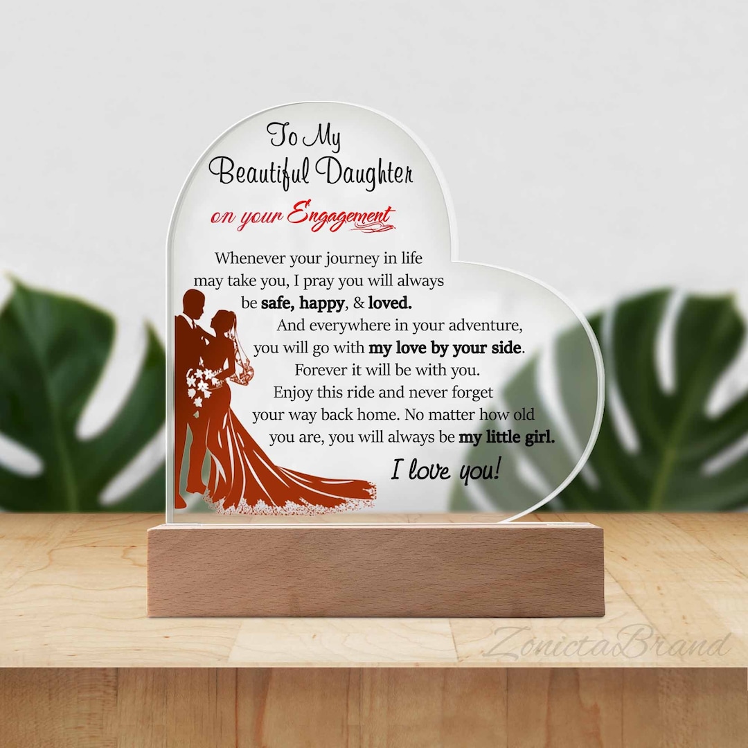 Sentimental Engagement Plaque Gift for Daughter, Daughter Engaged ...