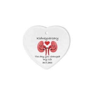 Kidney Ornament, Kidney Transplant Christmas Ornament, Kidneyversary ...