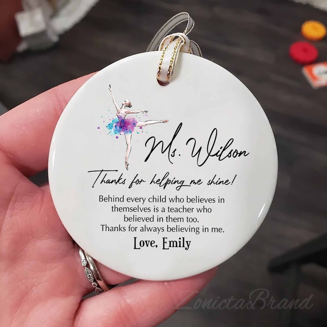 Custom Ballet Teacher Christmas Ornament, Dance Teacher Ornaments ...