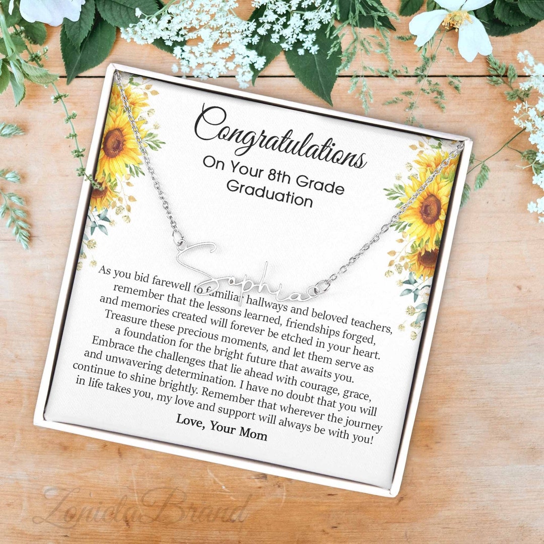 Congrats 8th Grade Graduation Gift for Daughter, Personalized Name ...
