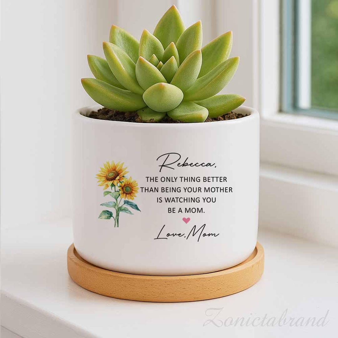 Personalized Birth Flower Planter for Daughter, the Only Thing Better ...
