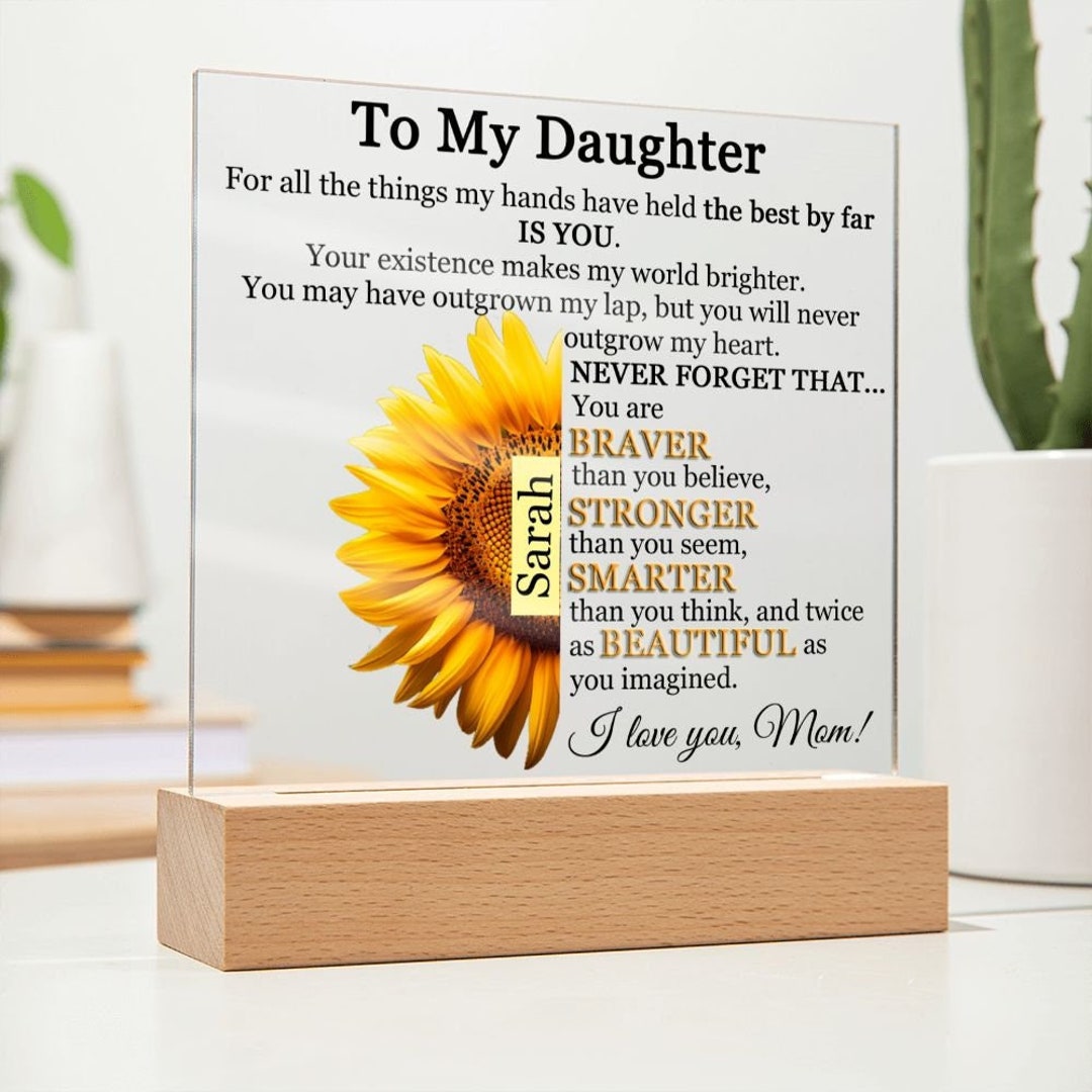 To My Daughter Acrylic Plaque Gift From Mom or Dad, Graduation Presents ...