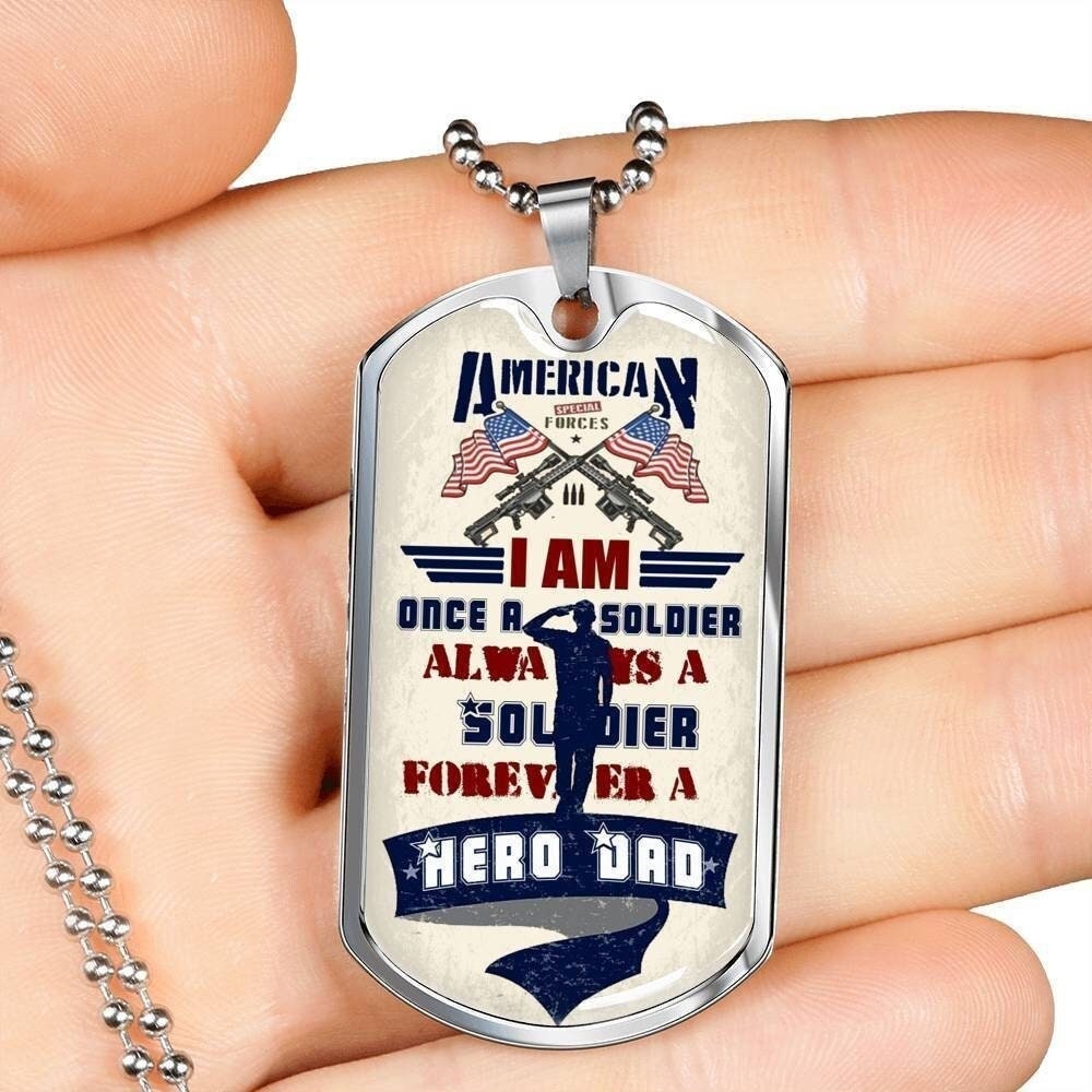 Army Veterans Dog Tag Necklace - Etsy